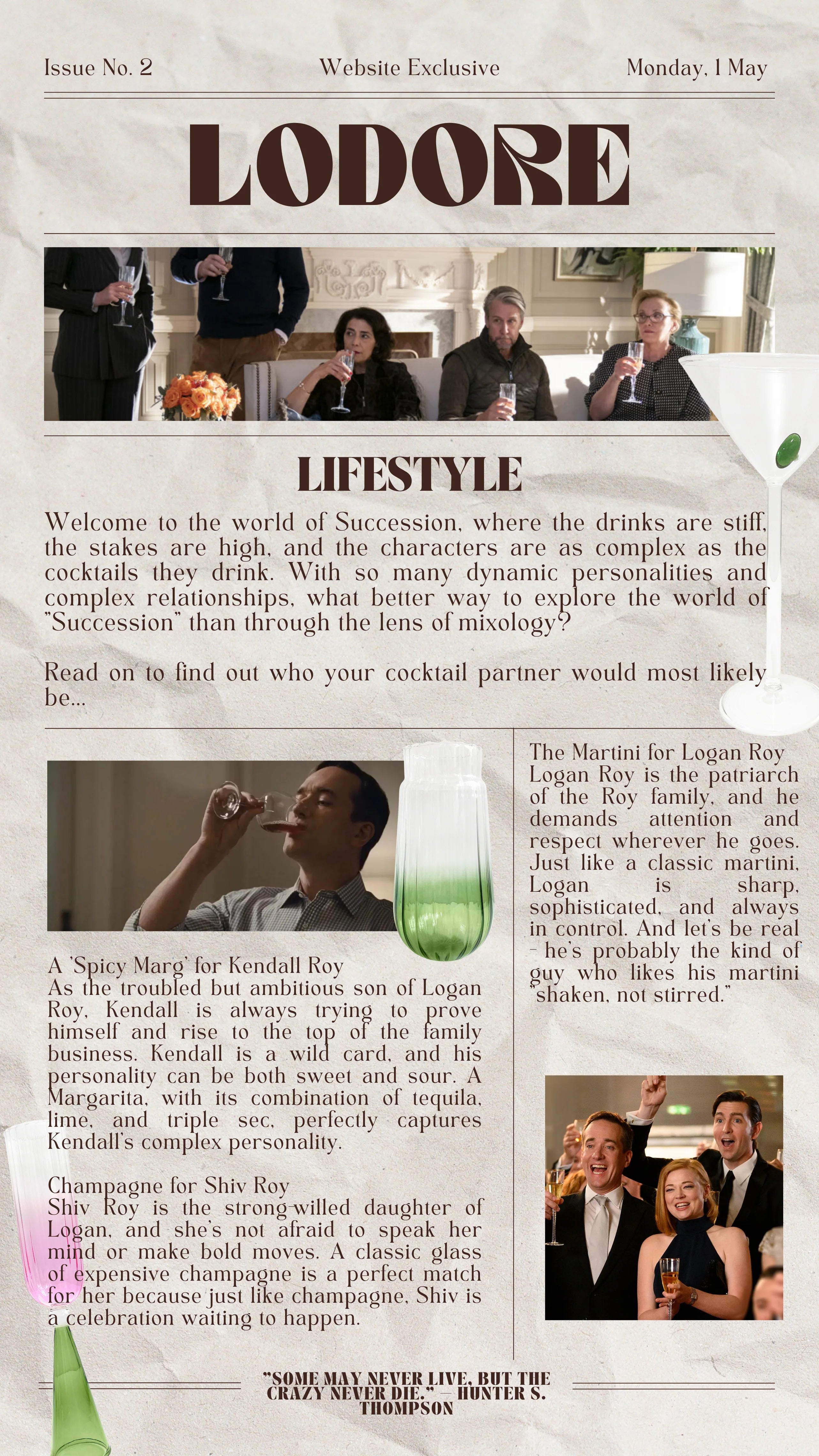 Welcome to the world of Succession and Cocktails.... – Lodore